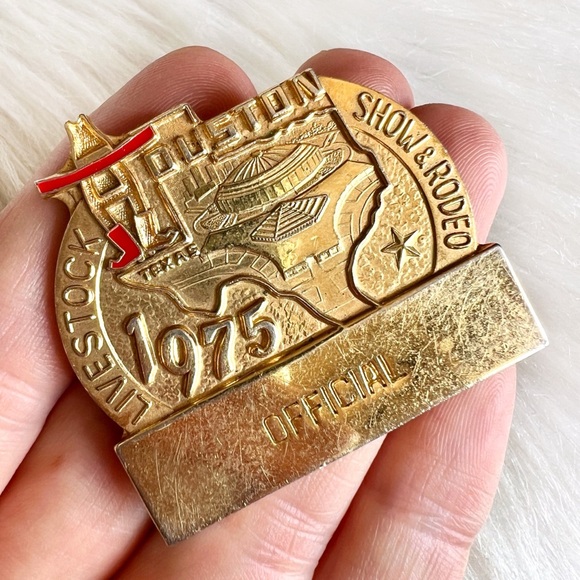 Vintage | Jewelry | 975 Vintage Houston Livestock Show Rodeo Official ...